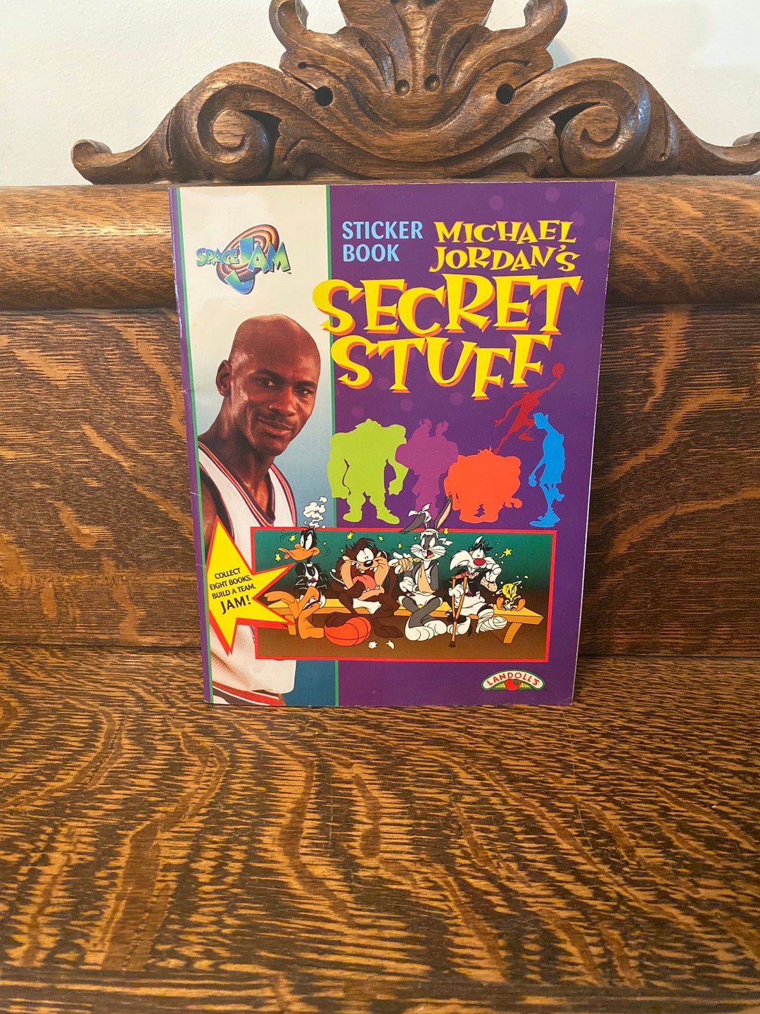 Vintage Space Jam Michael Jordan’s Secret Stuff Sticker Book Colouring ...