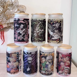 Anime Beer Can Glass, Iced Coffee Cup Anime Merch, Boyfriend Birthday ...