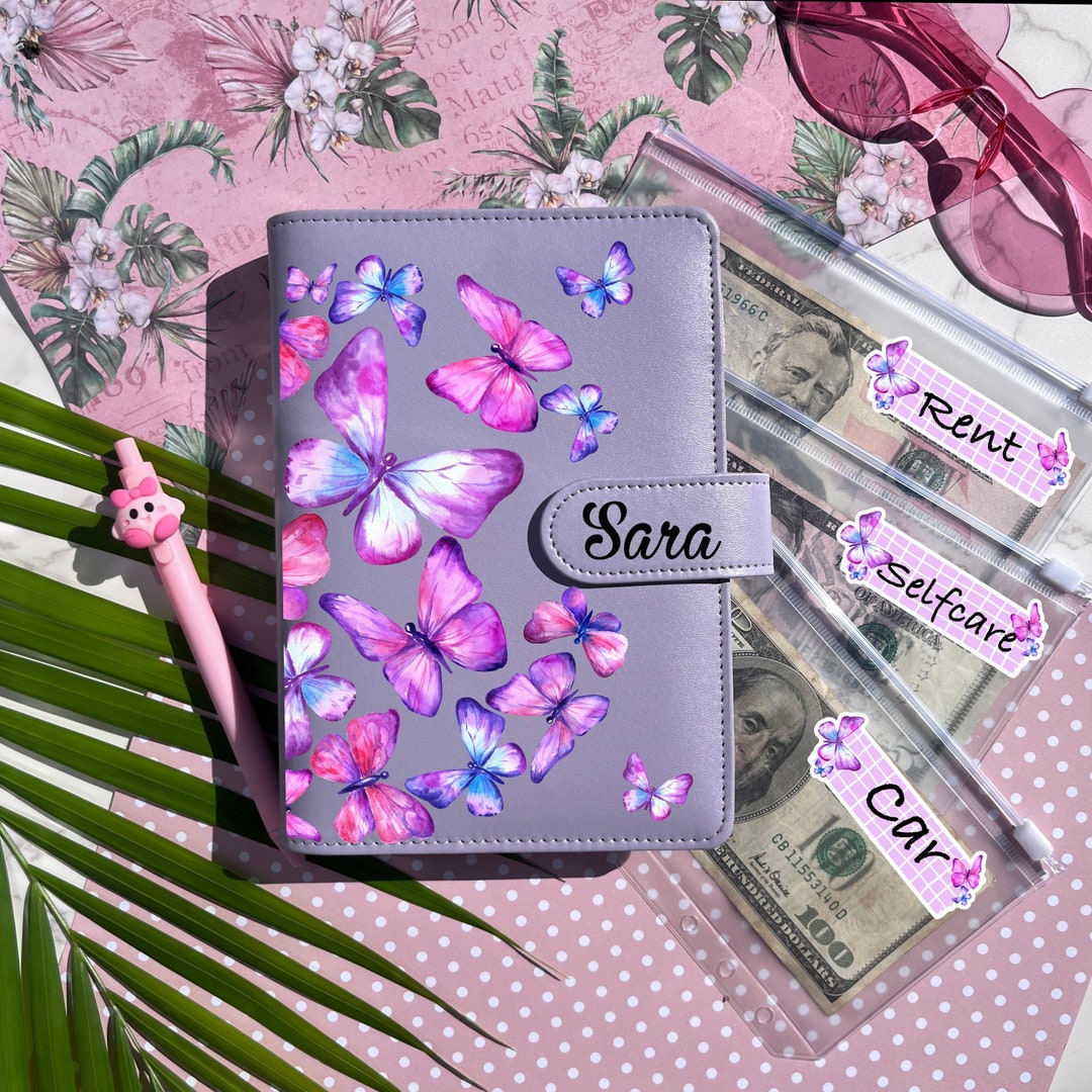 Butterfly BUDGET BINDER, Watercolor Butterflies Personalized Images ...