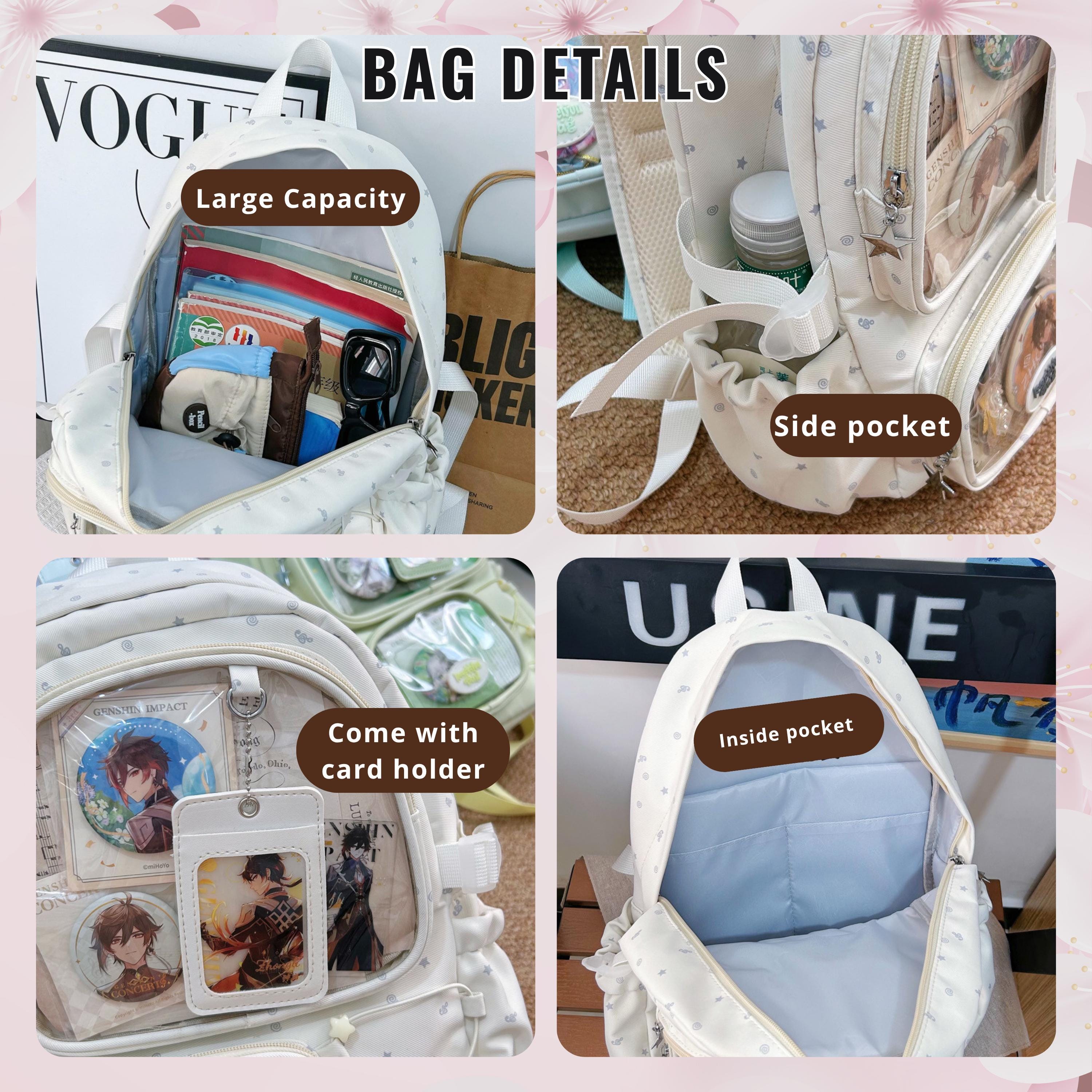 Large Ita Backpack With 2 Clear Window, ITA Backpack,enamel Pin Display ...