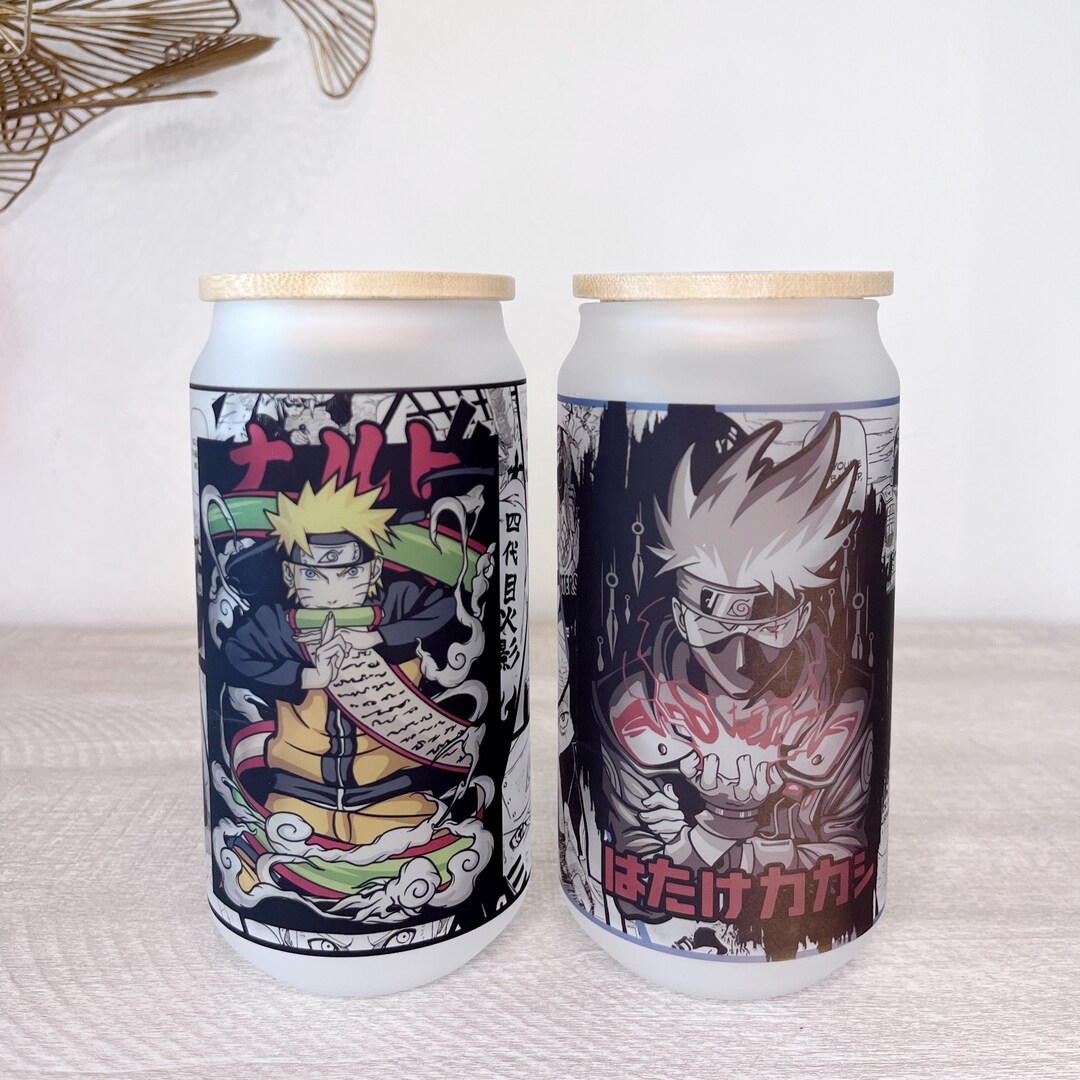 Anime Beer Can Glass Iced Coffee Cup Anime Merch Boyfriend - Etsy
