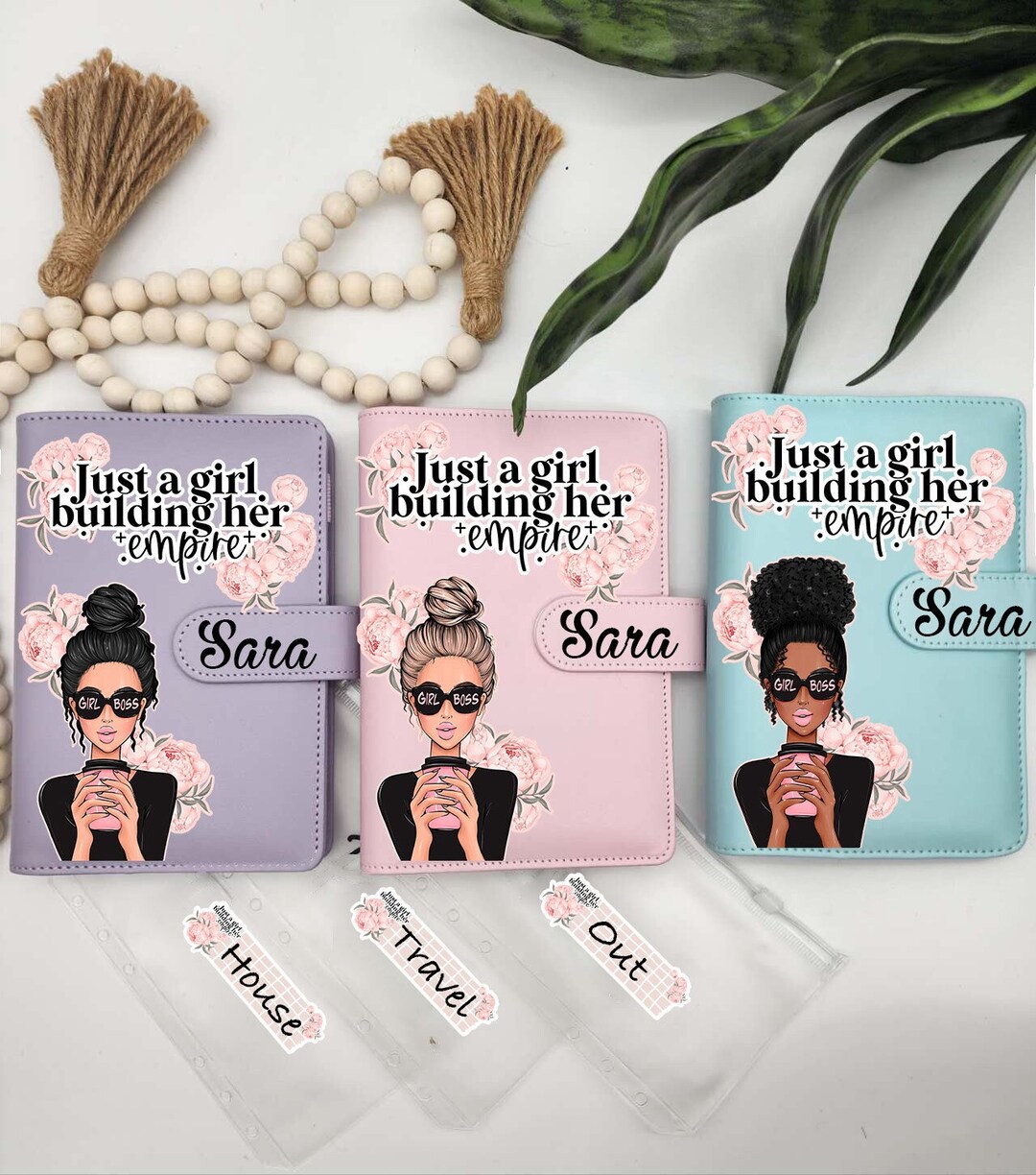 Girl Boss BUDGET BINDER, Personalized Images Monthly Budget Planner ...