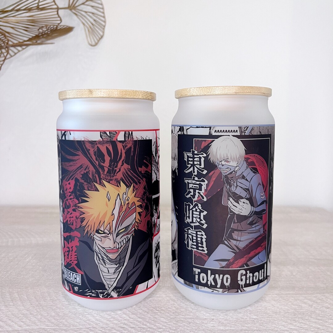 Anime Beer Can Glass Iced Coffee Cup Anime Merch Boyfriend - Etsy