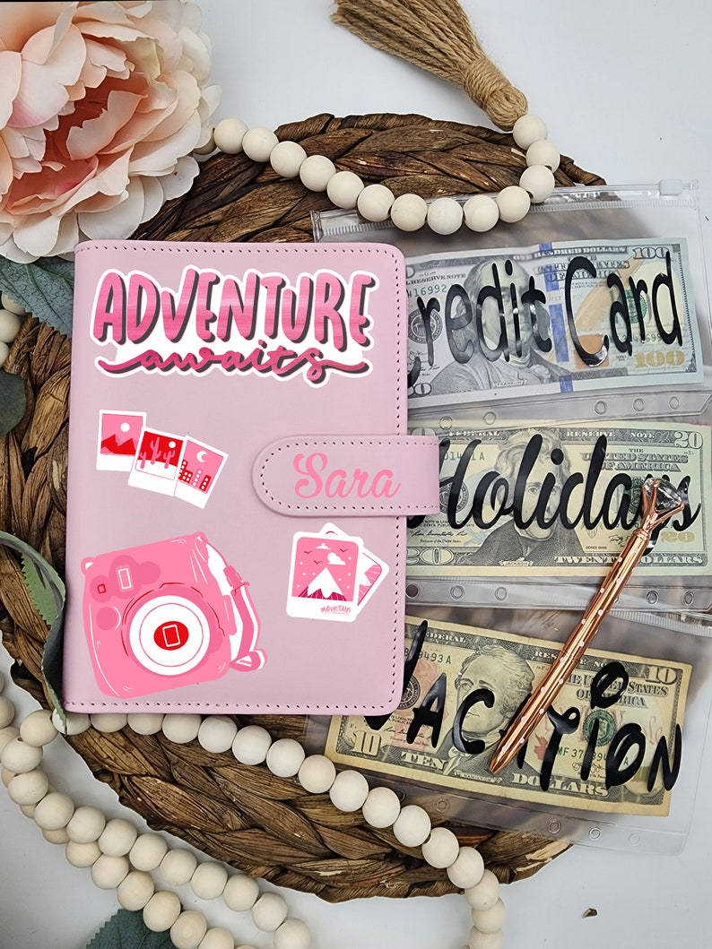 Adventure Awaits BUDGET BINDER Personalized Images Monthly - Etsy