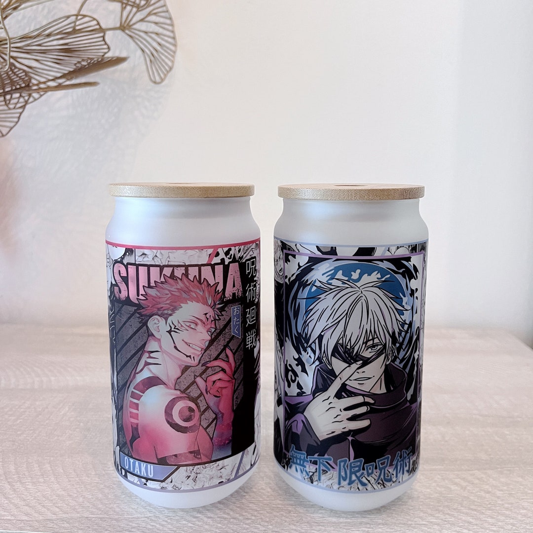 Anime Beer Can Glass Iced Coffee Cup Anime Merch Boyfriend - Etsy