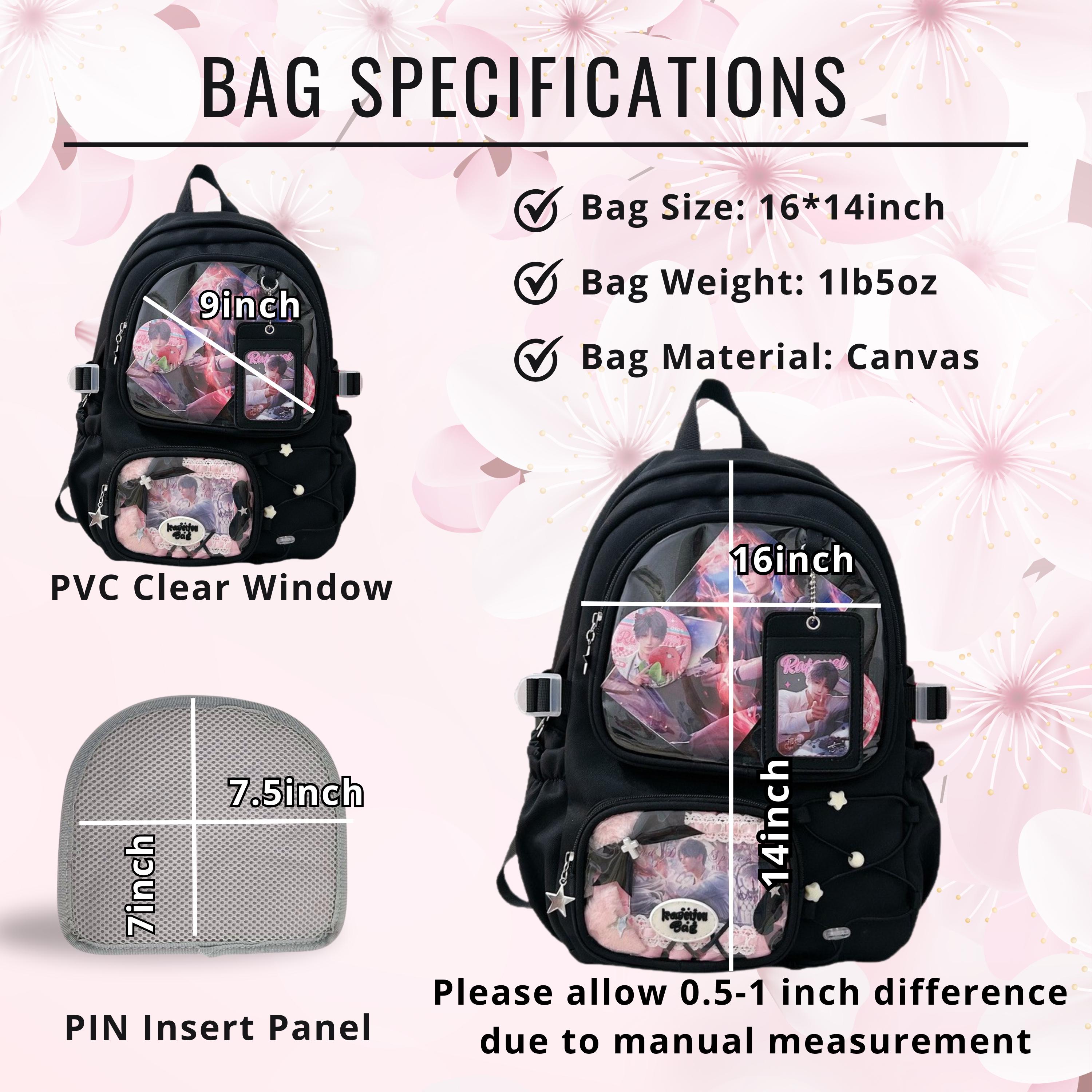 Large Ita Backpack With 2 Clear Window, ITA Backpack,enamel Pin Display ...