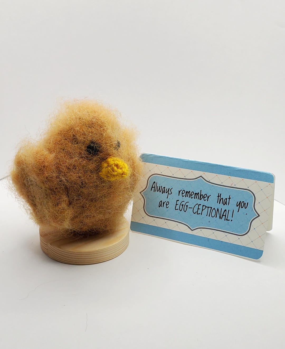 Emotional Support Chicken, Fluffy Yellow Chicken Toy, Hand Crocheted ...
