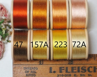 SILK TWIST THREAD Buttonhole Spool You Pick Color Tags: 61A Green 164A ...