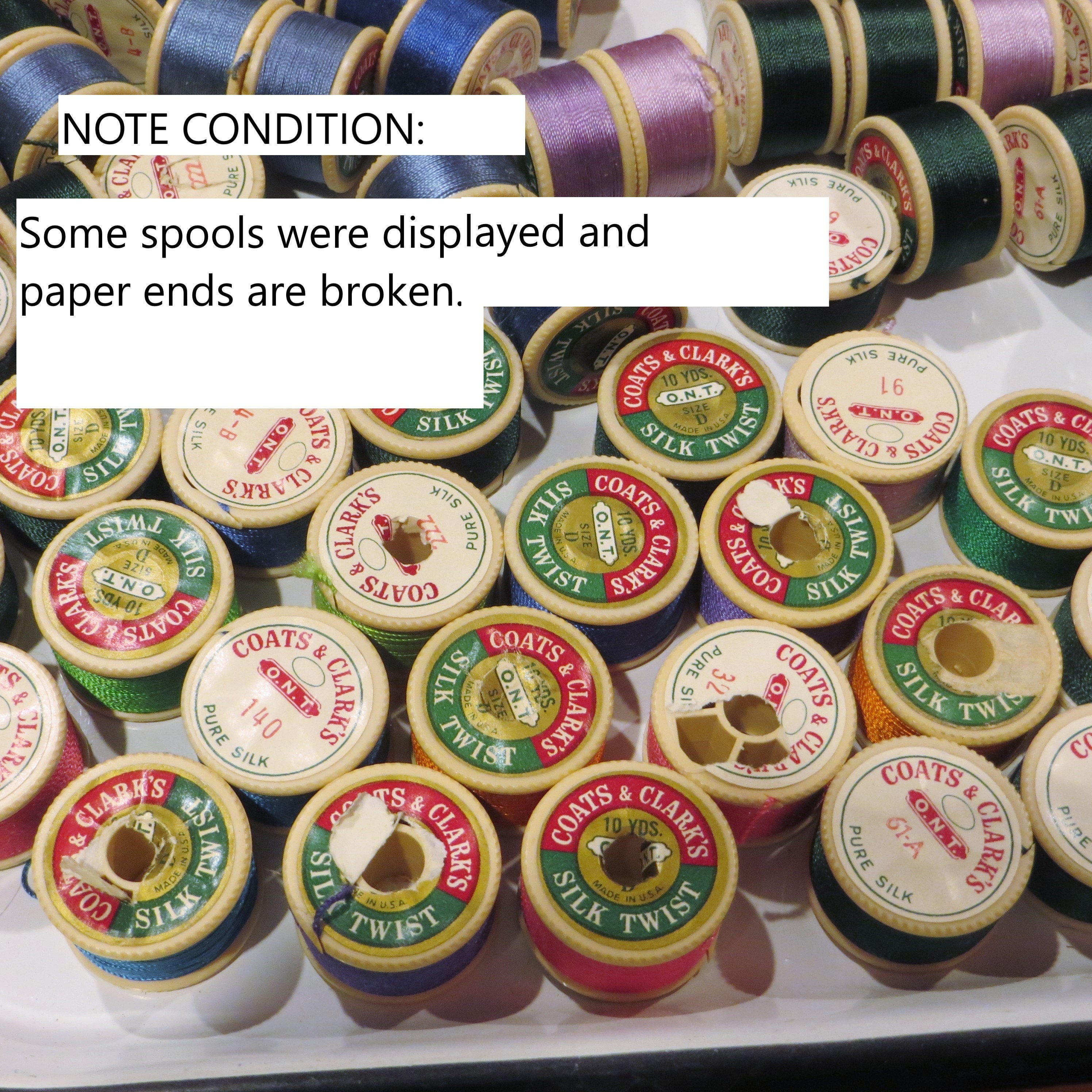 SILK TWIST THREAD Buttonhole Spool You Pick Color Tags: 41B Maroon 34C ...