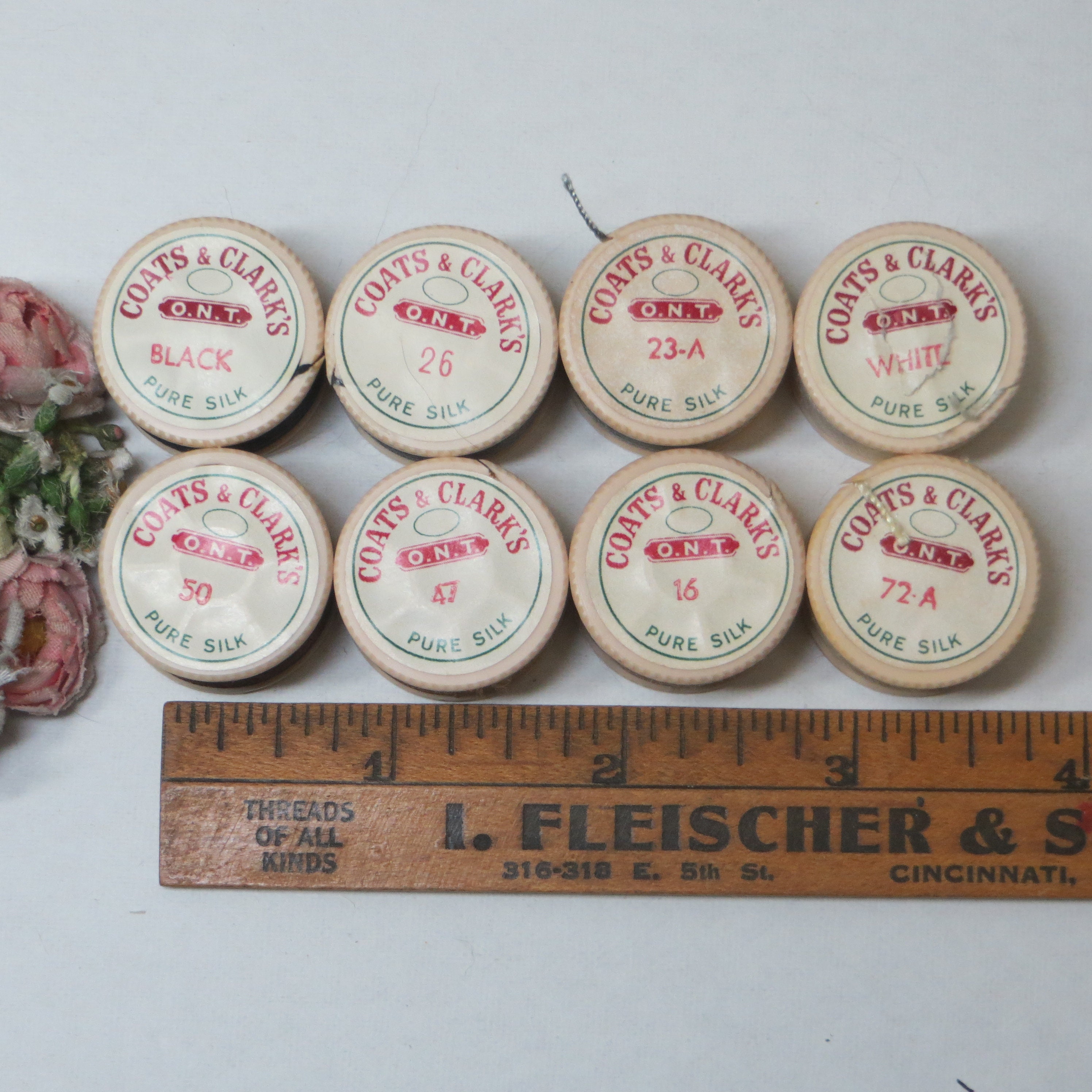 SILK TWIST THREAD Buttonhole Spool You Pick Color Tags: 61A Green 164A ...