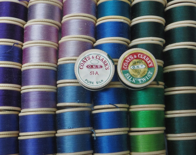 SILK TWIST THREAD Buttonhole Spool You Pick Color Tags: 61A Green 164A ...