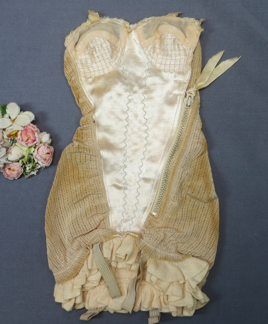 1930 Mannequin CORSET GIRDLE BRA Salesman Sample Advertisement Tag ...