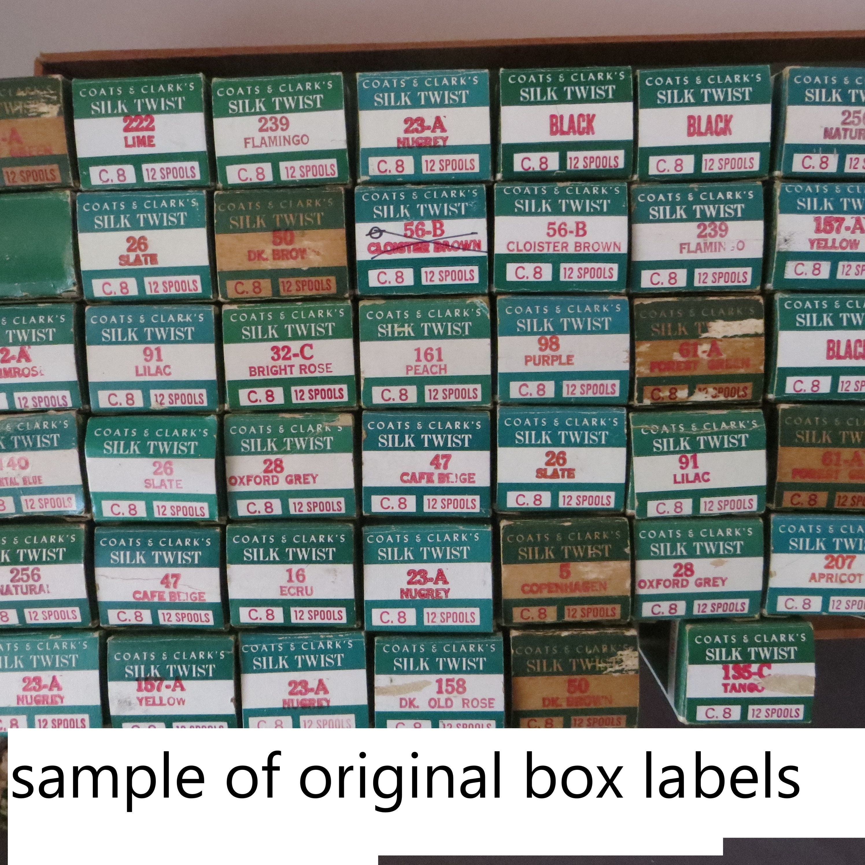 SILK TWIST THREAD Buttonhole Spool You Pick Color Tags: 41B Maroon 34C ...