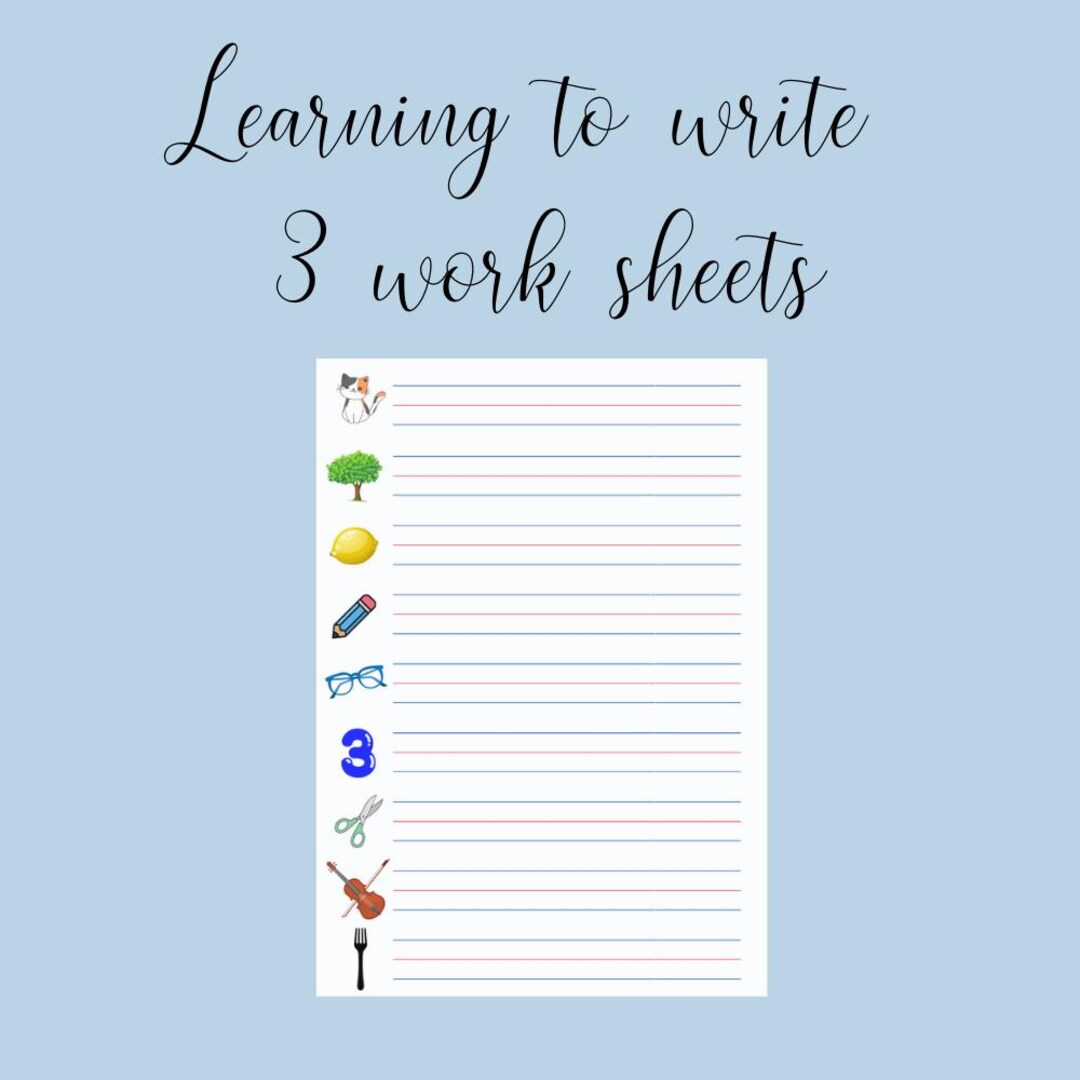 Learn to Write Sheet, Word Tracing, Printable Worksheet, Homeschool ...