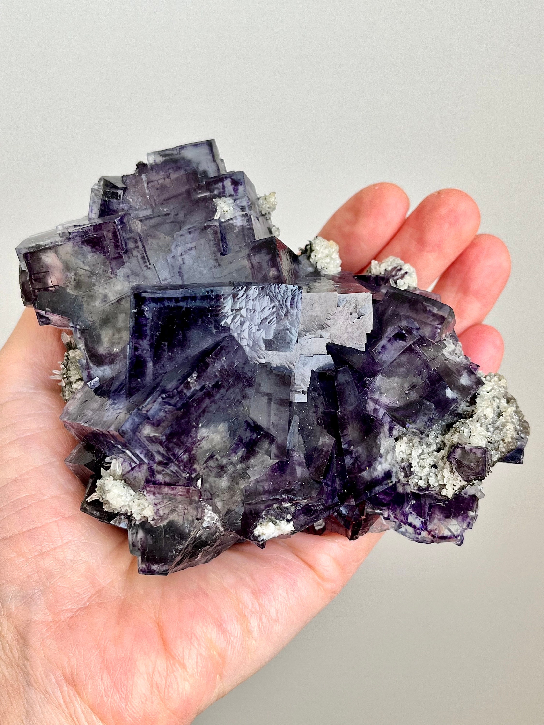 Glassy Fluorite With Colour Zonings, Chlorite, Pyrite, Quartz & Mica - Etsy