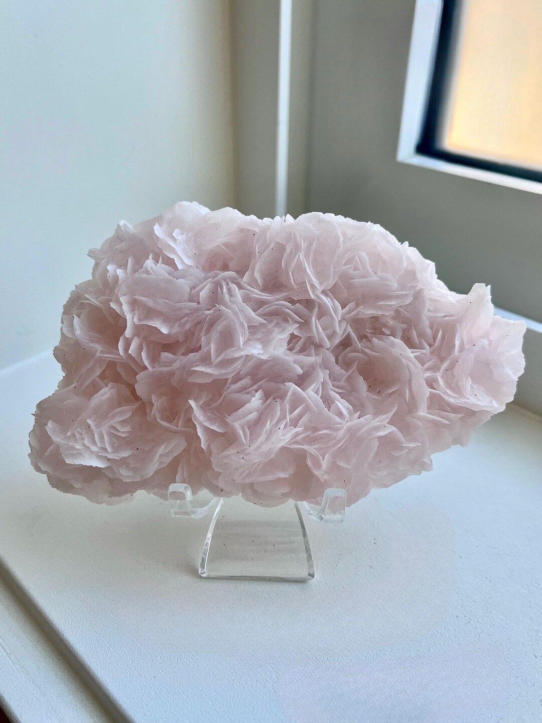 Fluorescent Pink Rose Calcite - Etsy