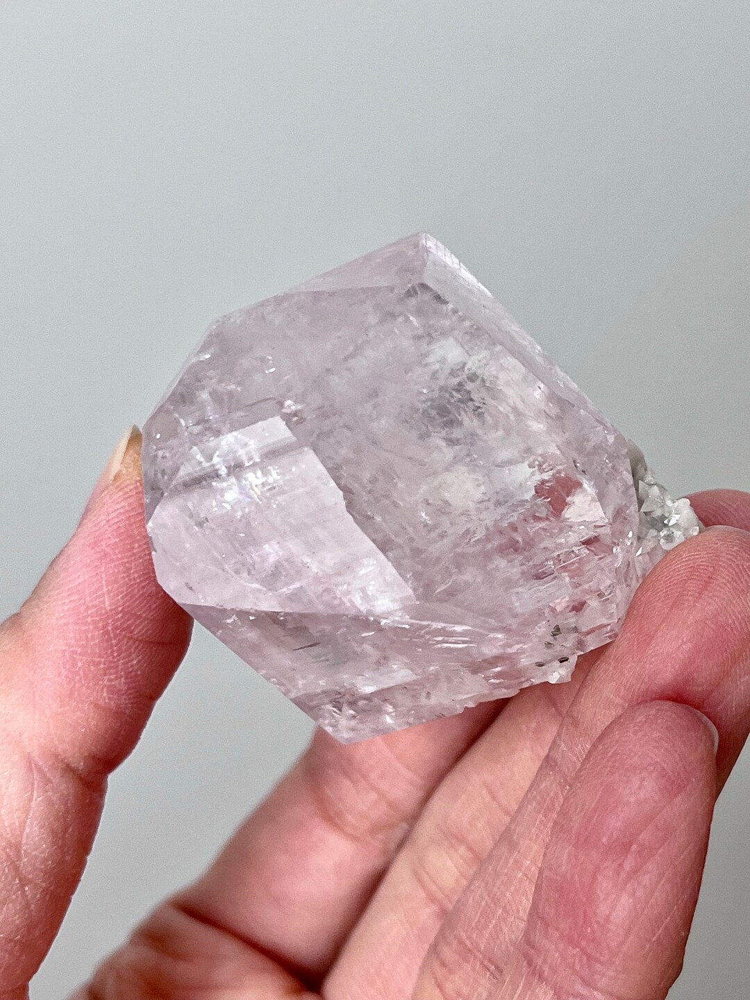 Purplish-pink Optical Diamond Calcite With Pyrite & Secondary Calcite ...