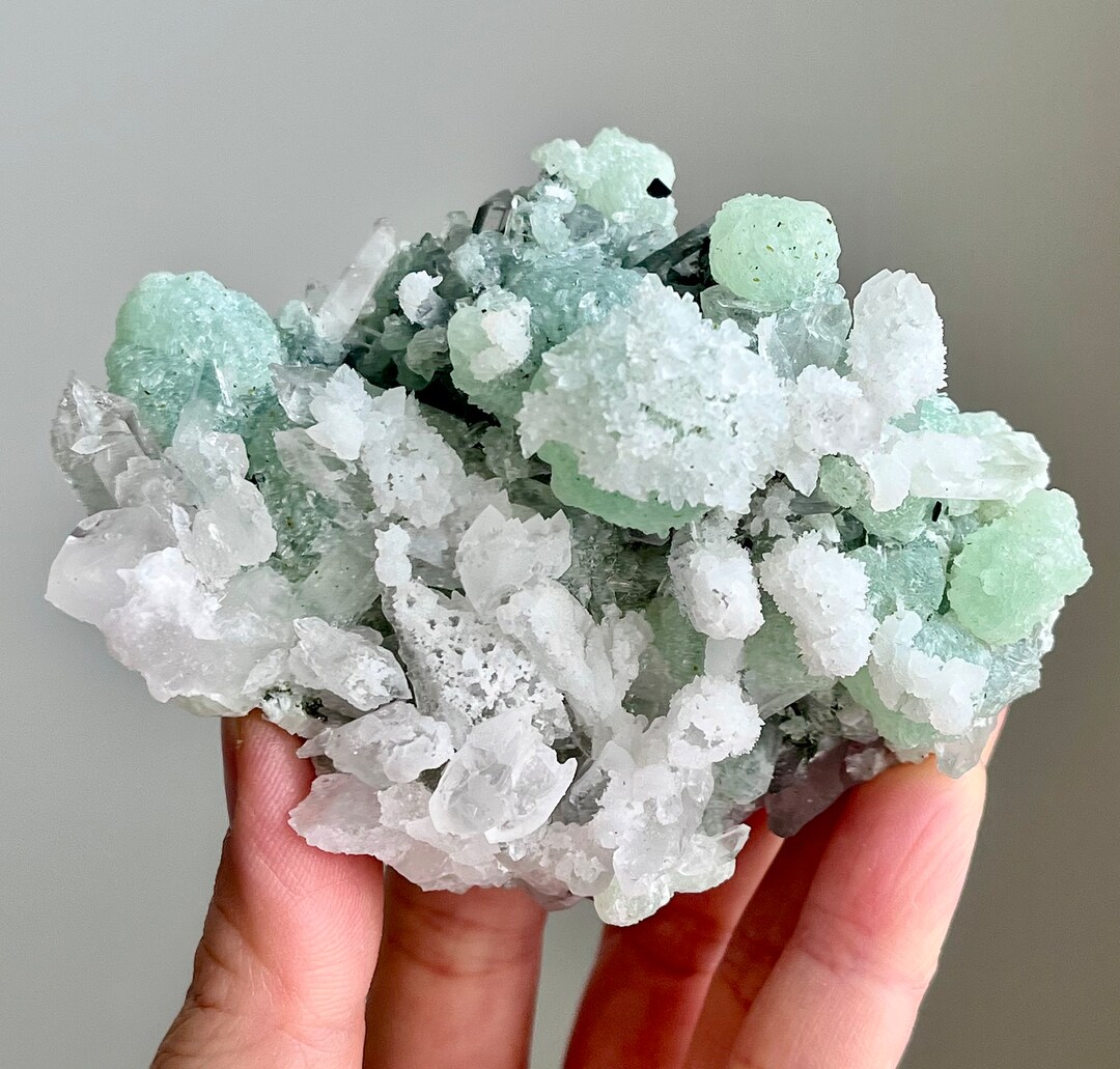 Prehnite With Quartz, Epidote & Calcite - Etsy