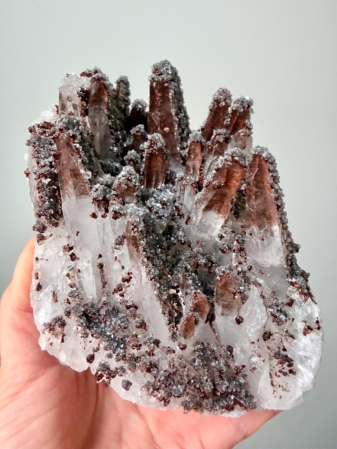 Quartz With Apophyllite, Hematite & Goethite - Etsy