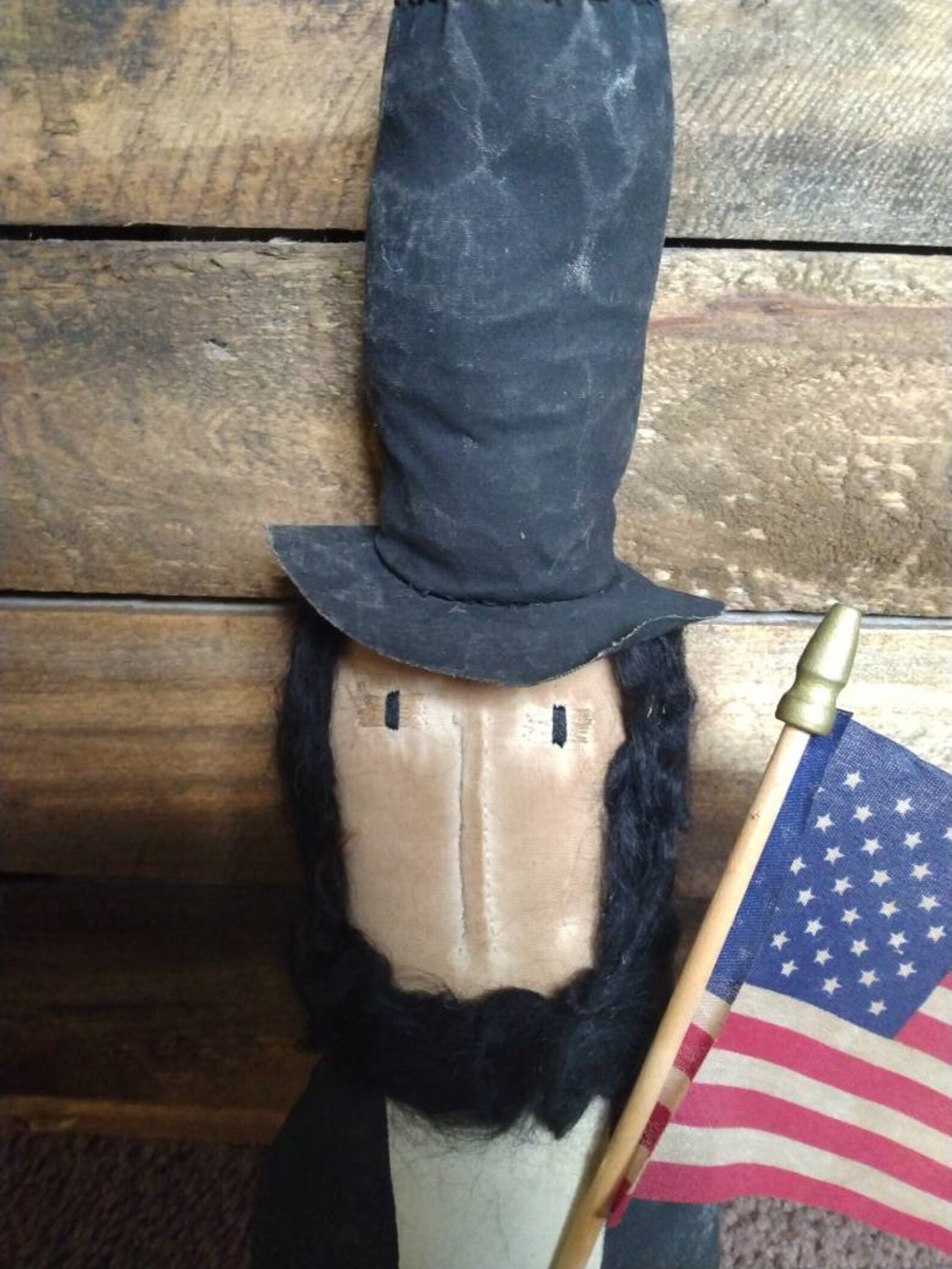 Primitive Handmade Abraham Lincoln Doll Etsy
