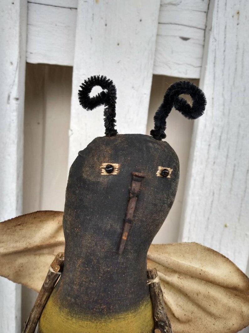 Primitive Handmade Bumblebee Doll - Etsy