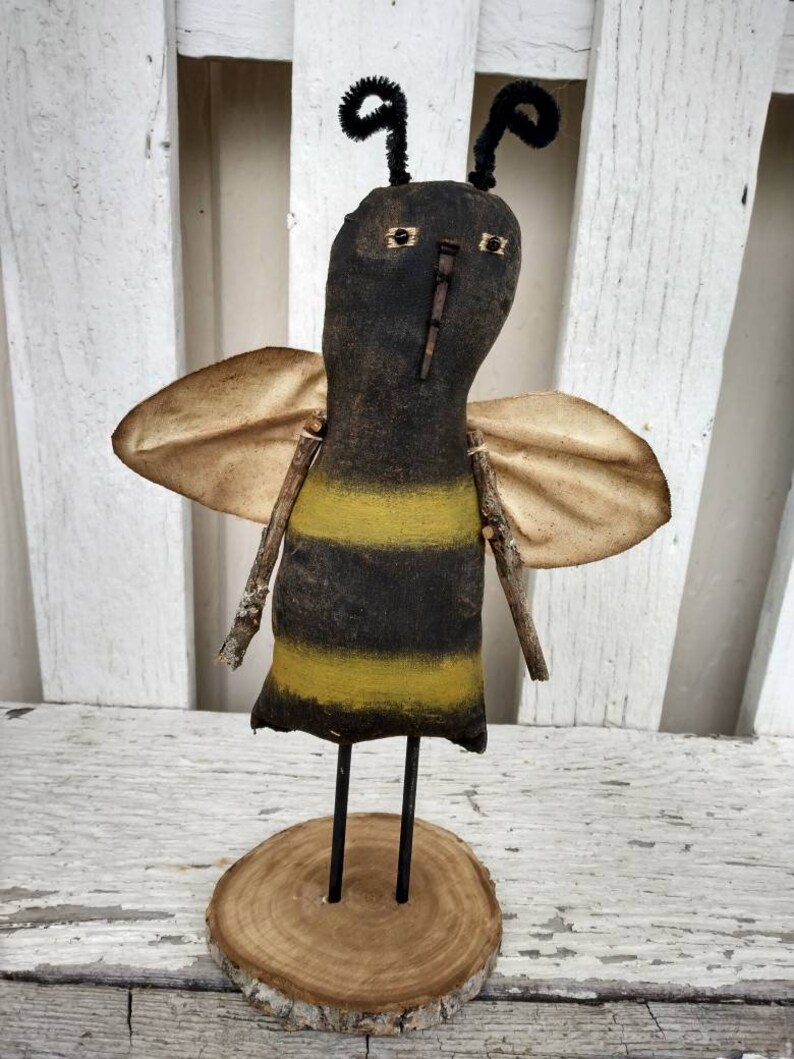Primitive Handmade Bumblebee Doll - Etsy