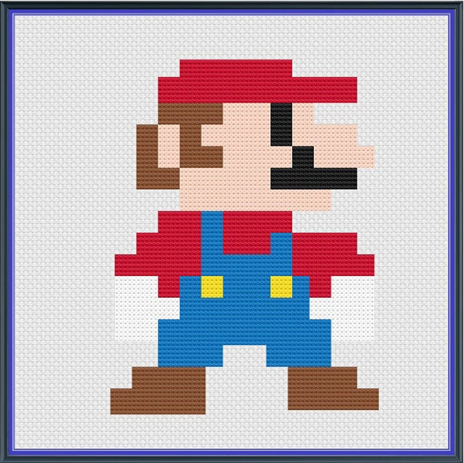 8-bit Mario Characters (4 Patterns) - Etsy