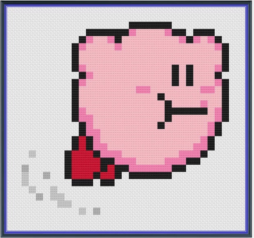 8-bit Kirby Cross Stitch Pattern - Etsy