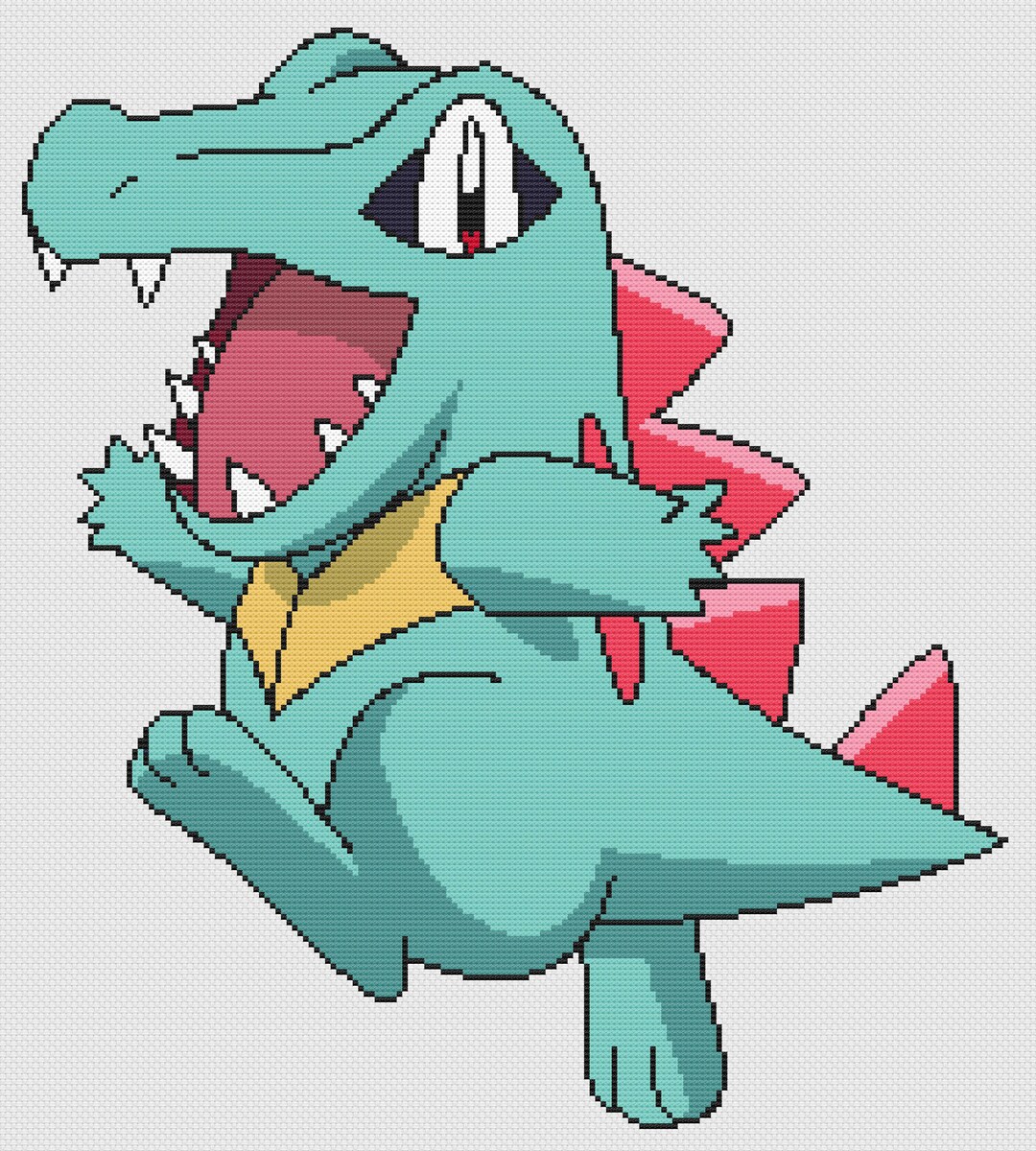 Totodile Crosstitch Pattern - Etsy