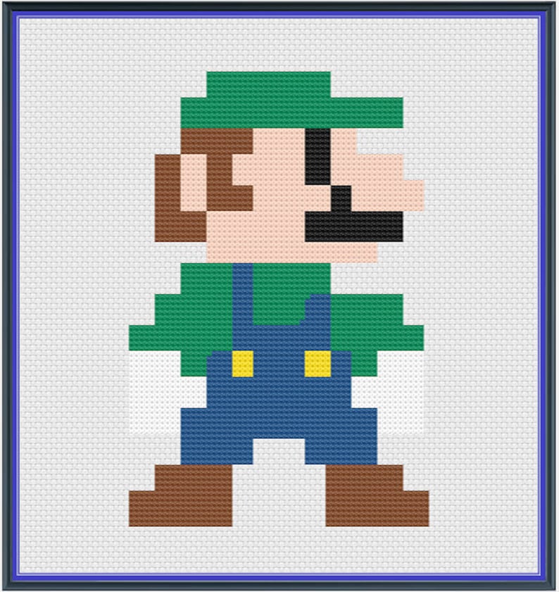 8-bit Mario Characters (4 Patterns) - Etsy