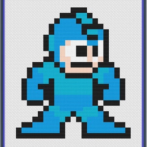 8-bit Megaman Cross Stitch Pattern - Etsy