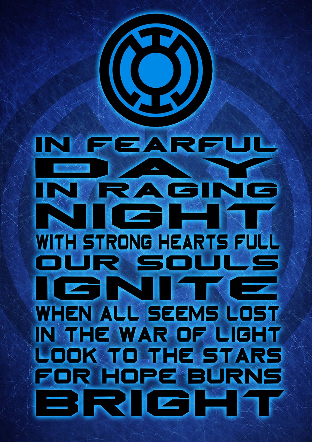 Blue Lantern Corps - A4 - Etsy