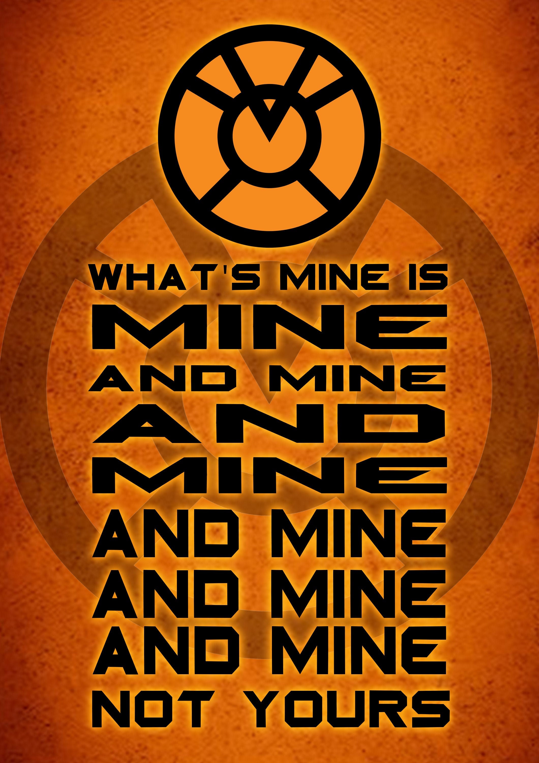 Orange Lantern Corps Oath - A4 - Etsy