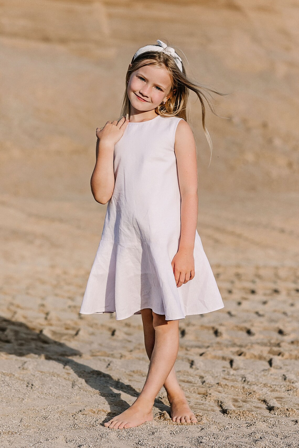 Linen Girls Dress , Girl Party Dress, Girl Occasion Dress, Party ...