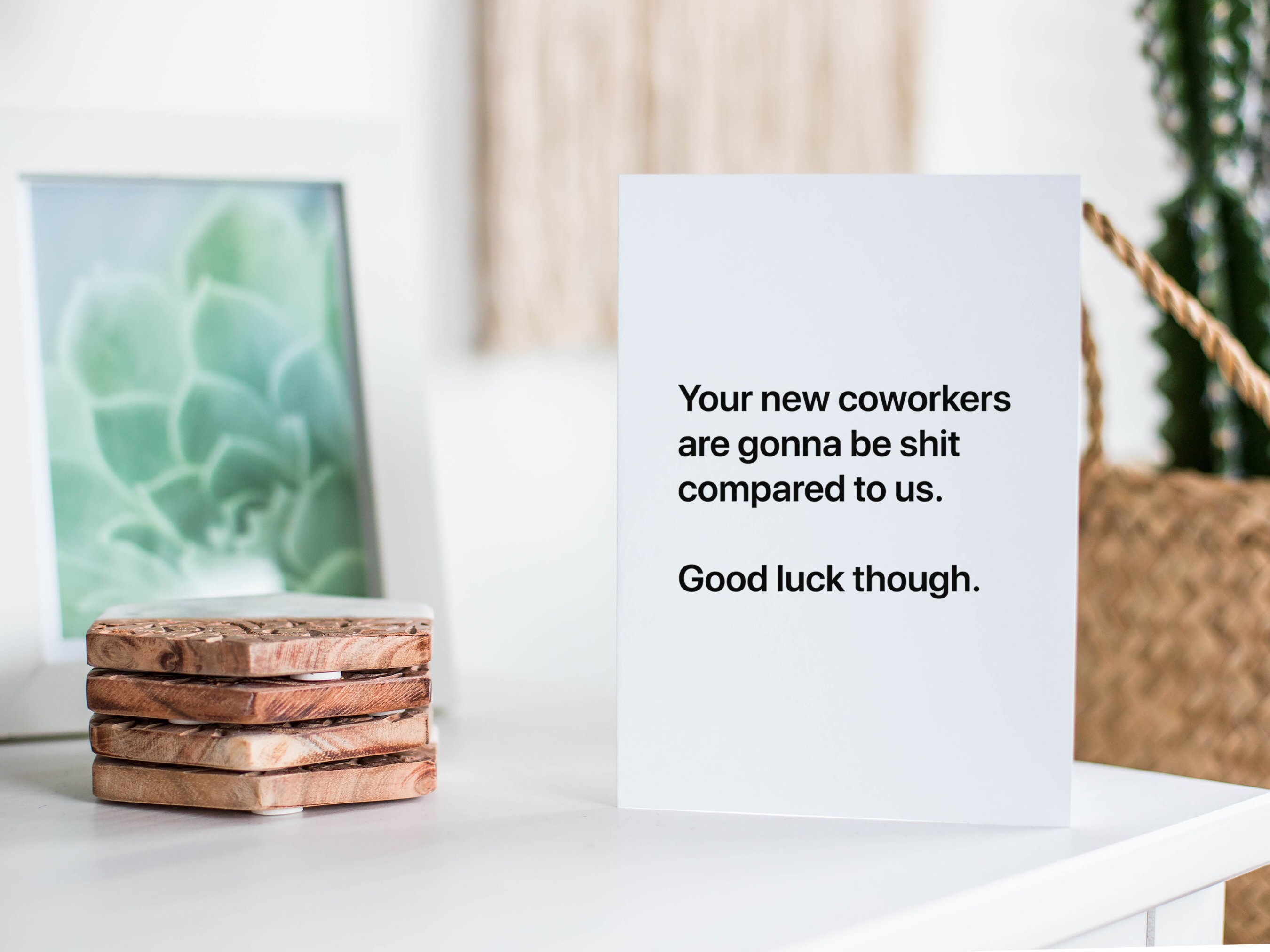 PRINTABLE Digital Good Luck Card, Instant Download, Funny Coworker ...