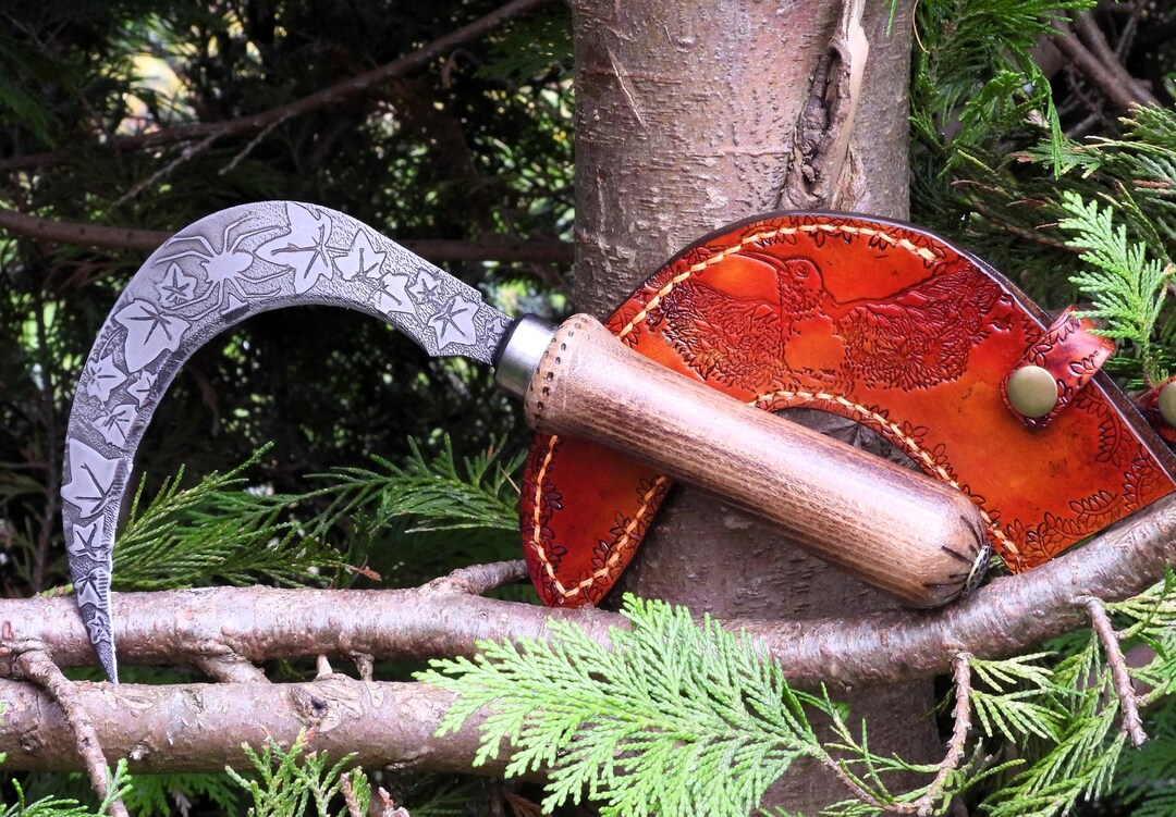 Sickle, Herbal Sickle, Druid Sickle, Ritual Sickle No. 12 Ivy, Spider ...