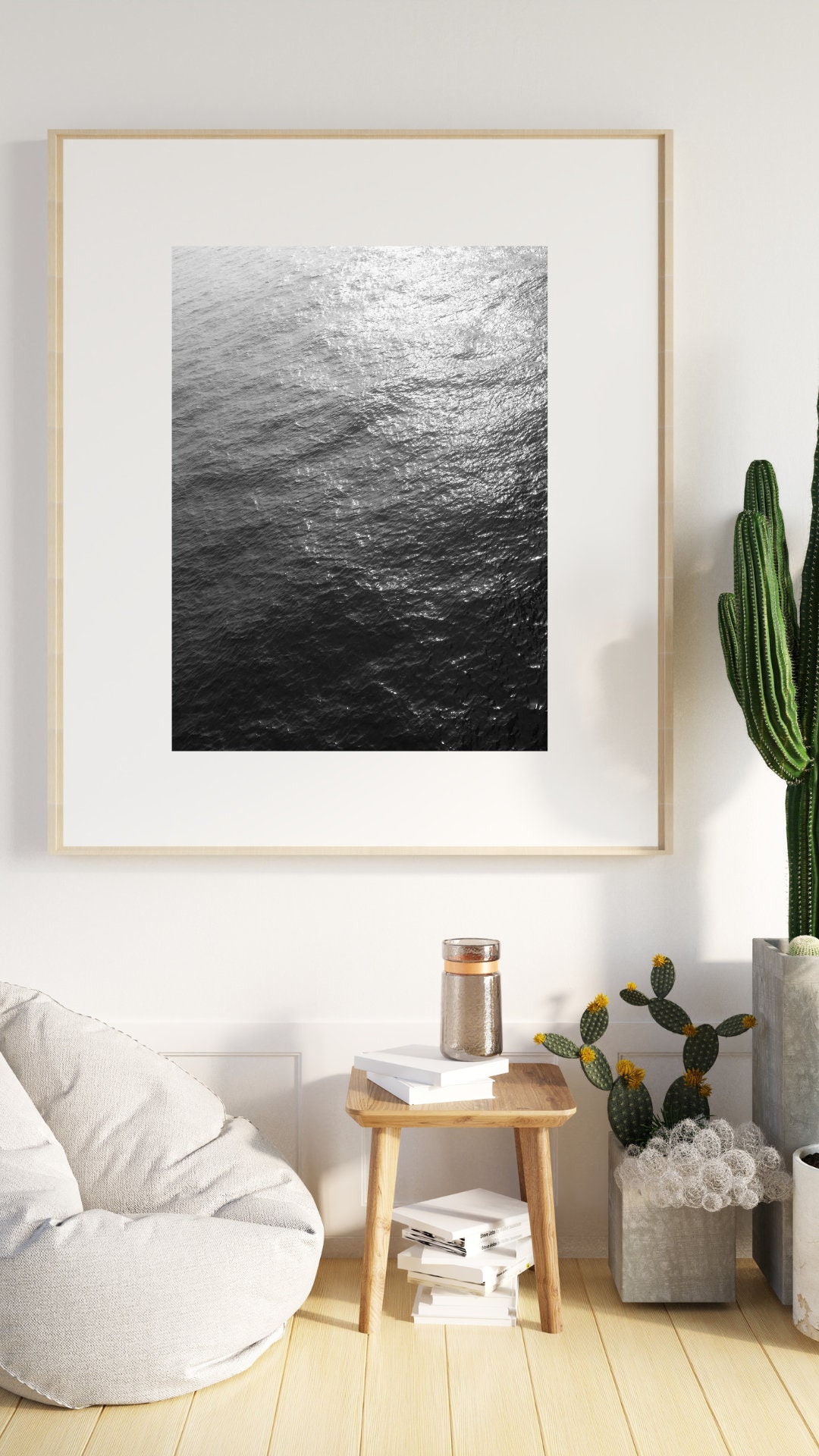 Fine Art Photography Waves BW Print - Digital Download Wall Decor - Etsy