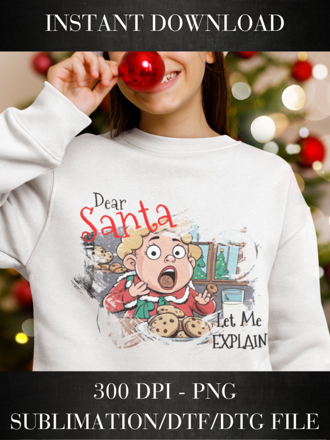 Dear Santa I Can Explain PNG Santa PNG Funny Christmas Png - Etsy