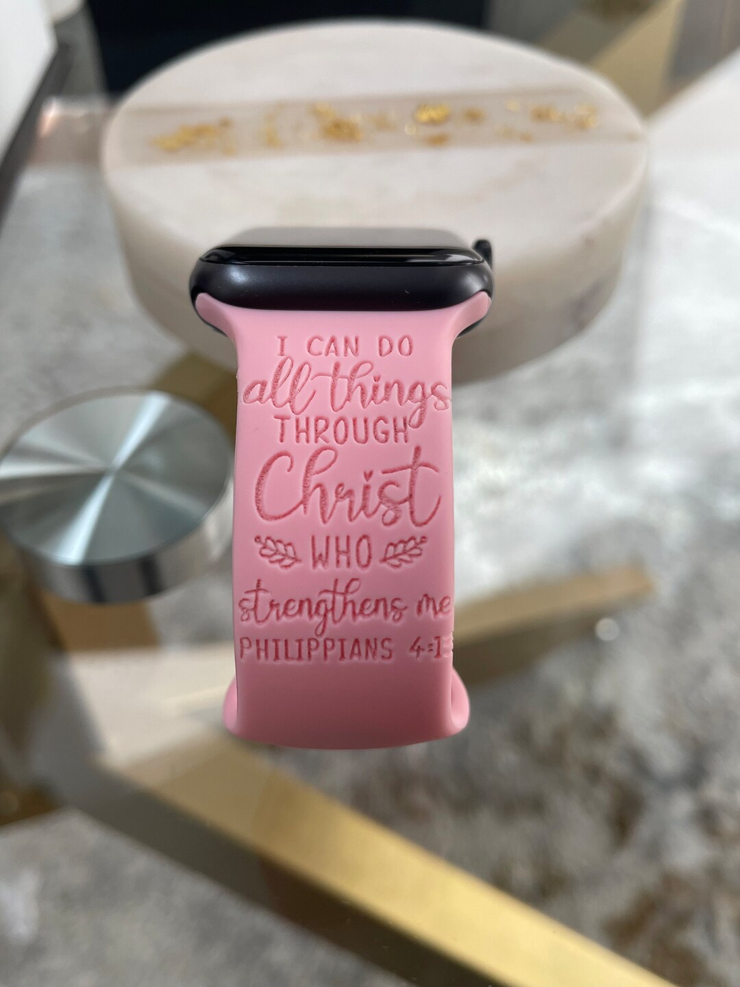 Philippians 4:13 Apple Watch Band Engraved Band 38mm 40mm 41mm 44mm ...