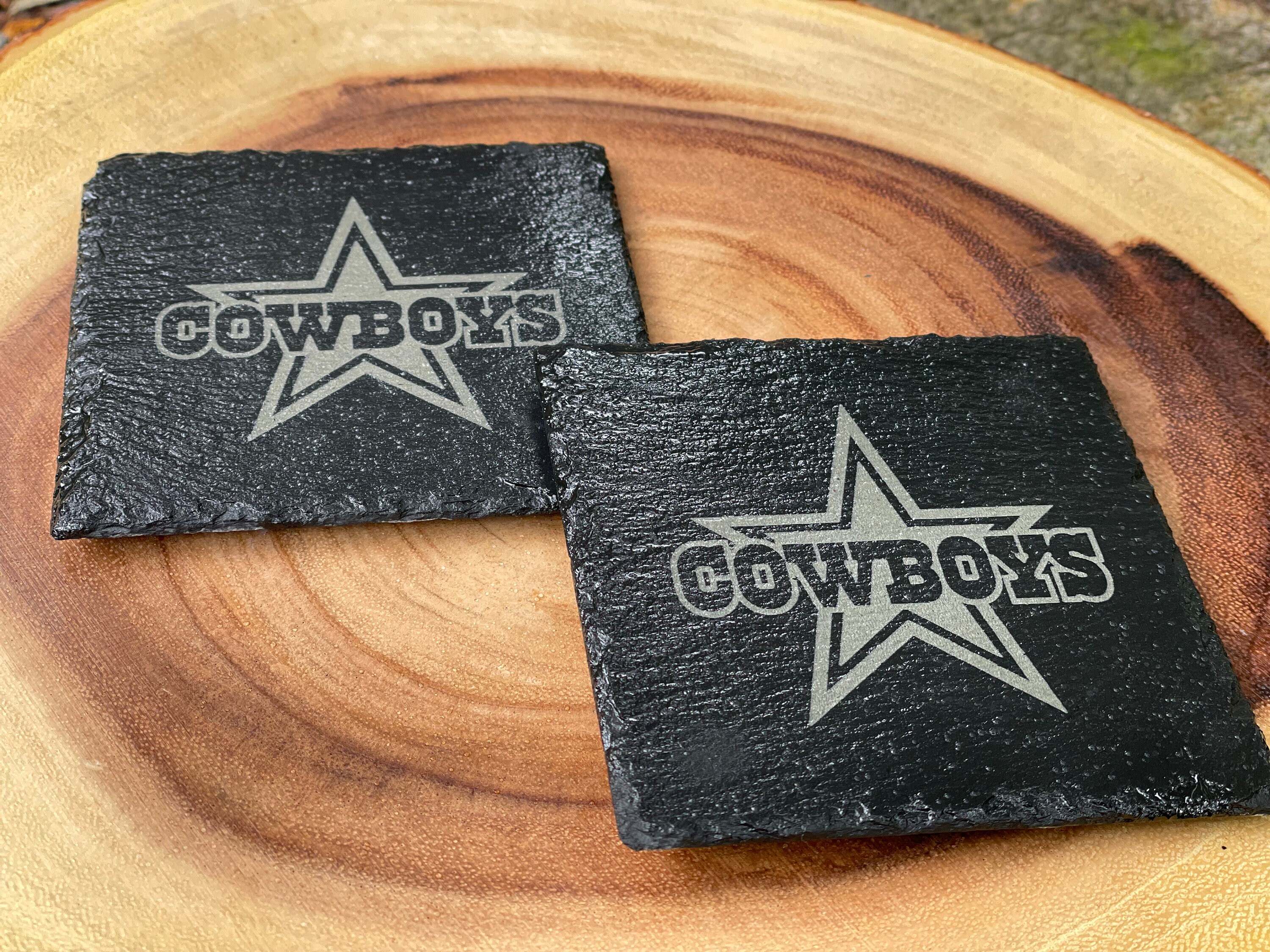 Dallas Cowboys Slate Coasters NFL Laser Engraved - Etsy