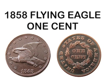 Coins 1858 Flying Eagle One Cent Collectibles Coins US Commemorative ...