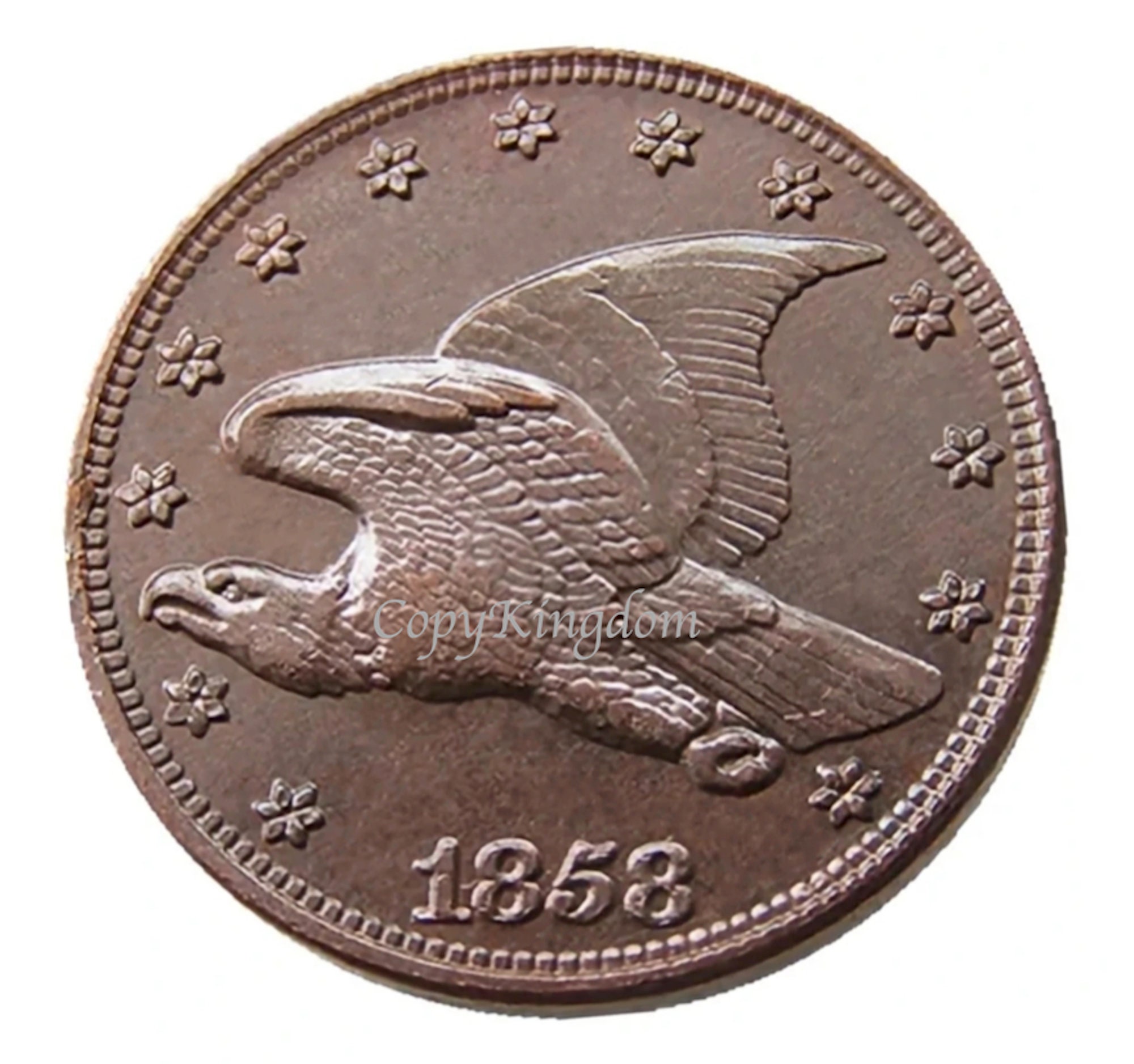 1858 Flying Eagle One Cent A Rare & Sought After Restrike Reproduction ...