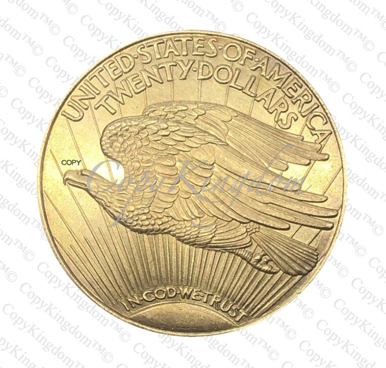 1921 Saint Gaudens Twenty Dollar Gold Double Eagle Key Date COPY Coin ...