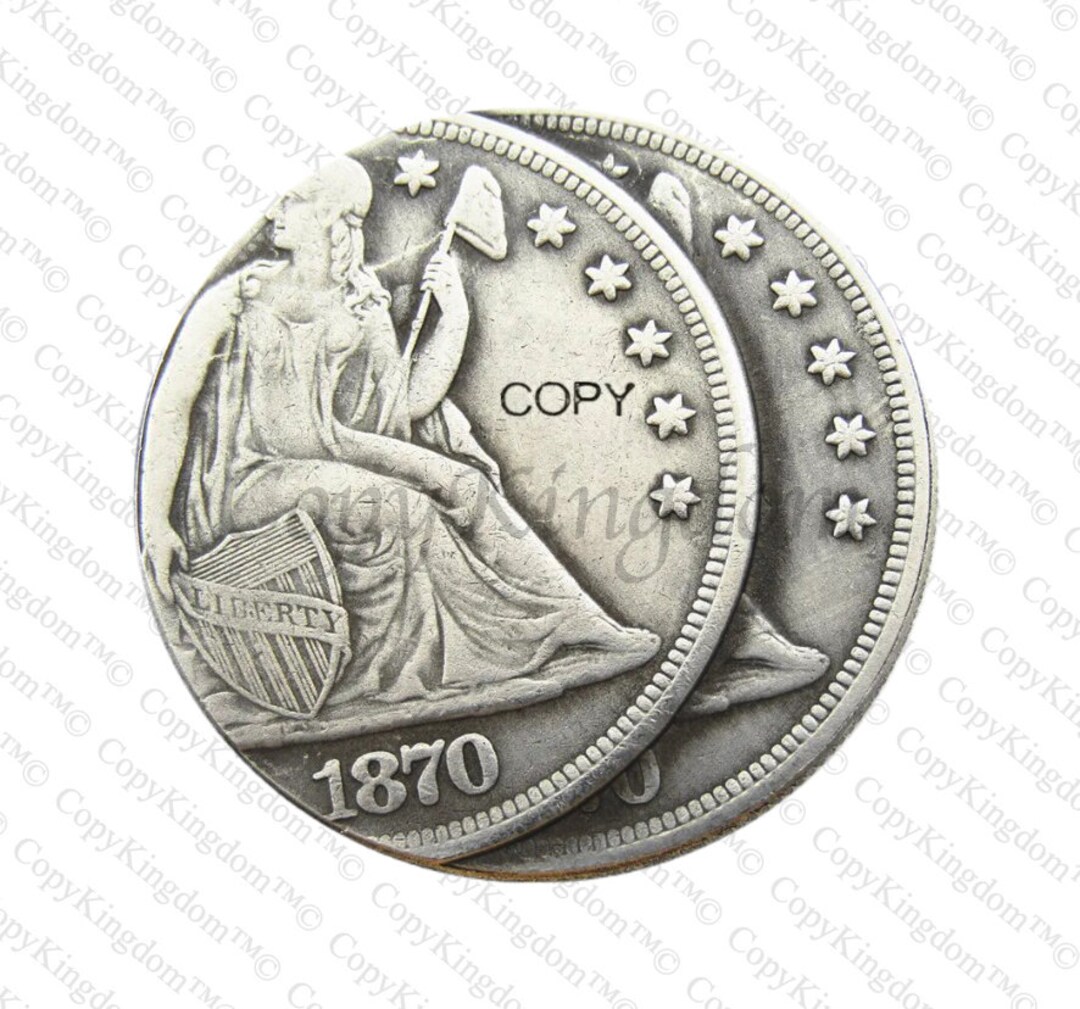 1870 CC Seated Liberty Dollar Two Face Error A Very Rare & Sought After ...