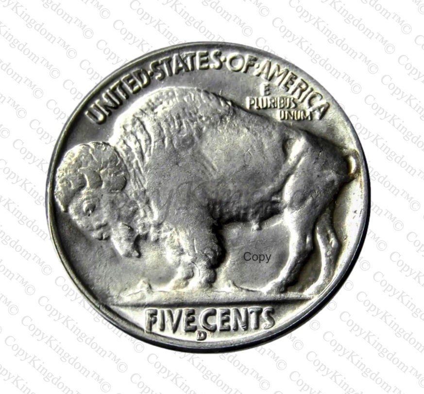 1918/7 D Double Die Date 8 Over 7 Five Cent Buffalo Nickel A Very Rare ...