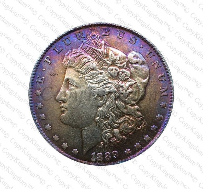 1889 CC Morgan Silver Dollar Multi Colored Key Date COPY Coin - Etsy