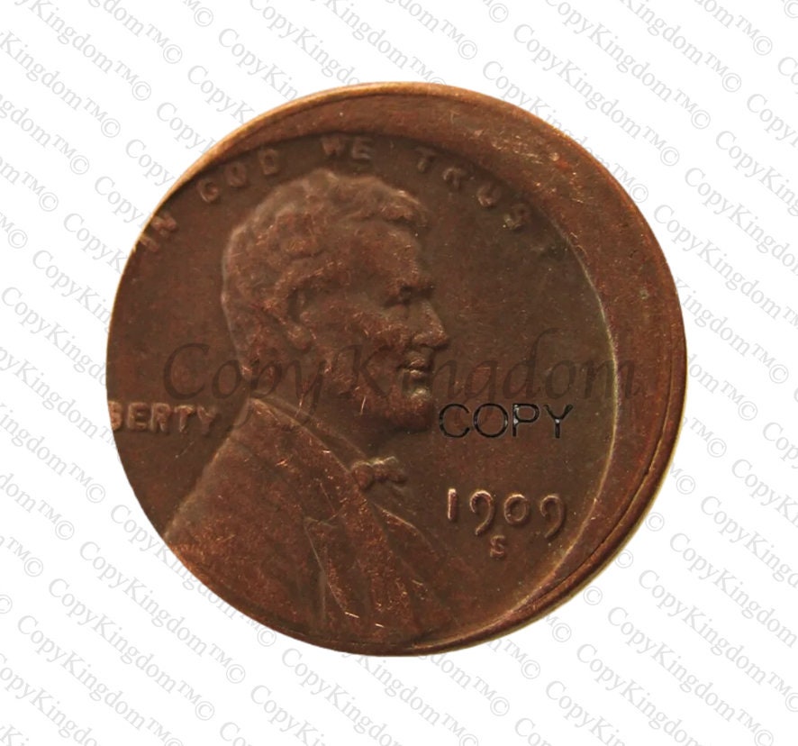 1909 S VDB Lincoln Wheat Cent Penny Rare off Center Error COPY Coin - Etsy