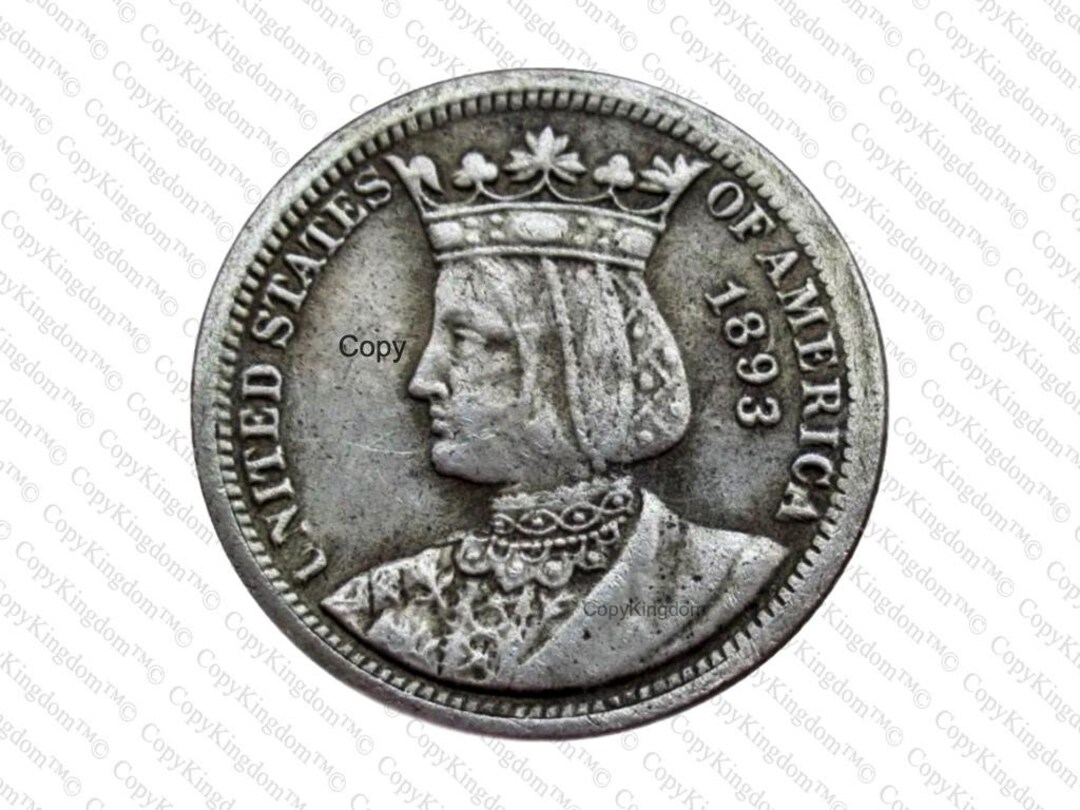 1893 Isabella Quarter Silver Dollar A Rare & Sought After Restrike ...