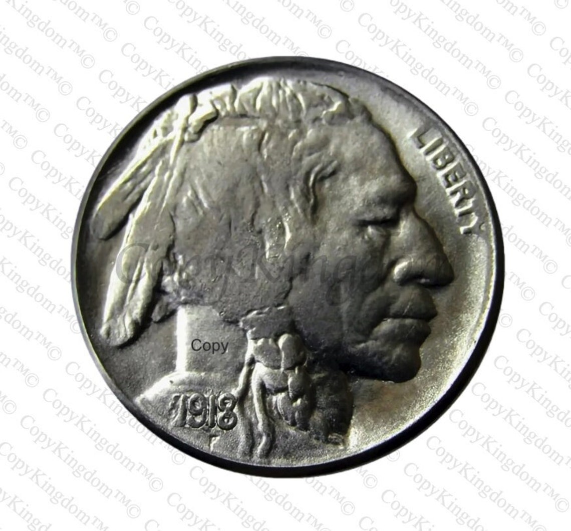 1918/7 D Double Die Date 8 Over 7 Five Cent Buffalo Nickel A Very Rare ...