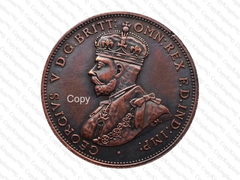 1925 Australian One Penny A Sought After Restrike Reproduction Coin ...